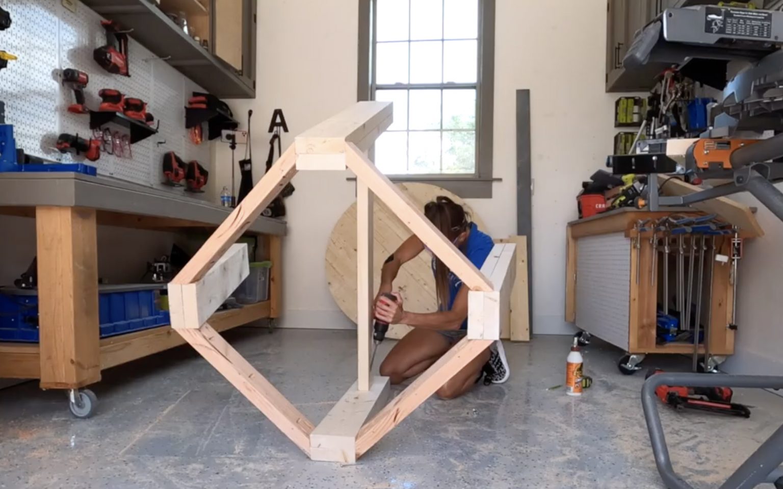 DIY Round Dining Table - Shanty 2 Chic