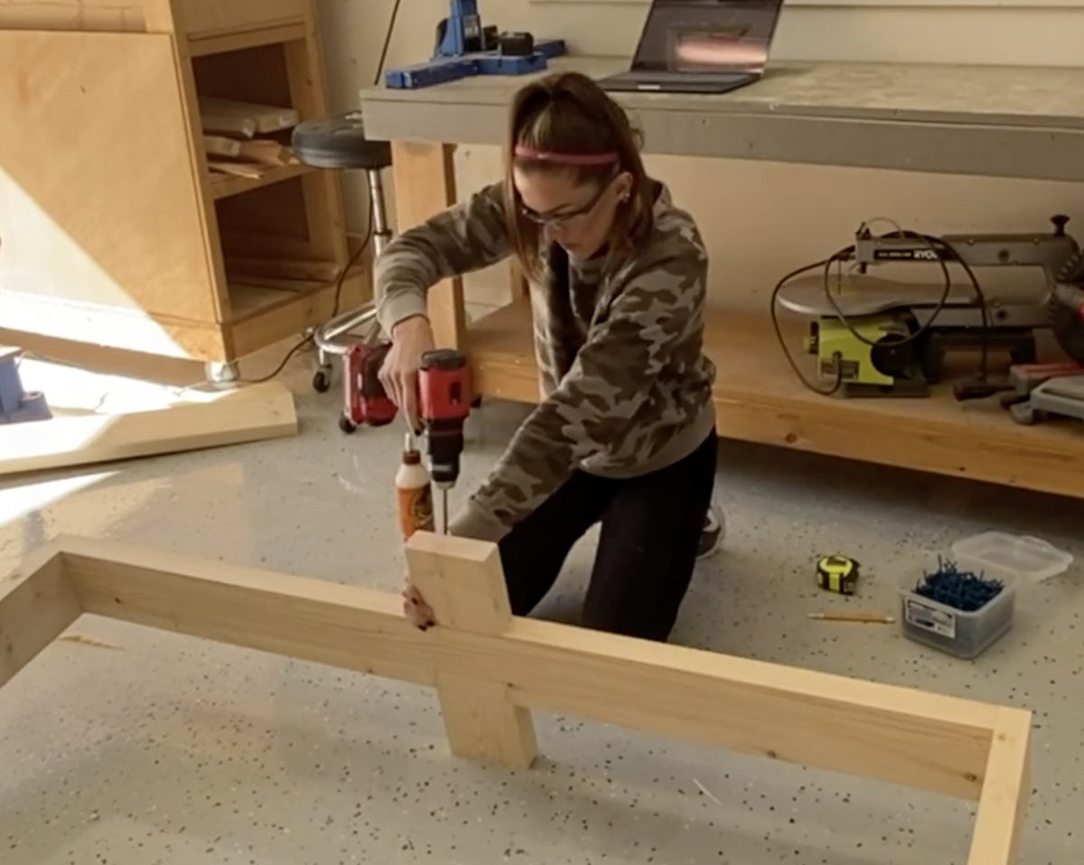 DIY Modern Farmhouse Console Table - Shanty 2 Chic