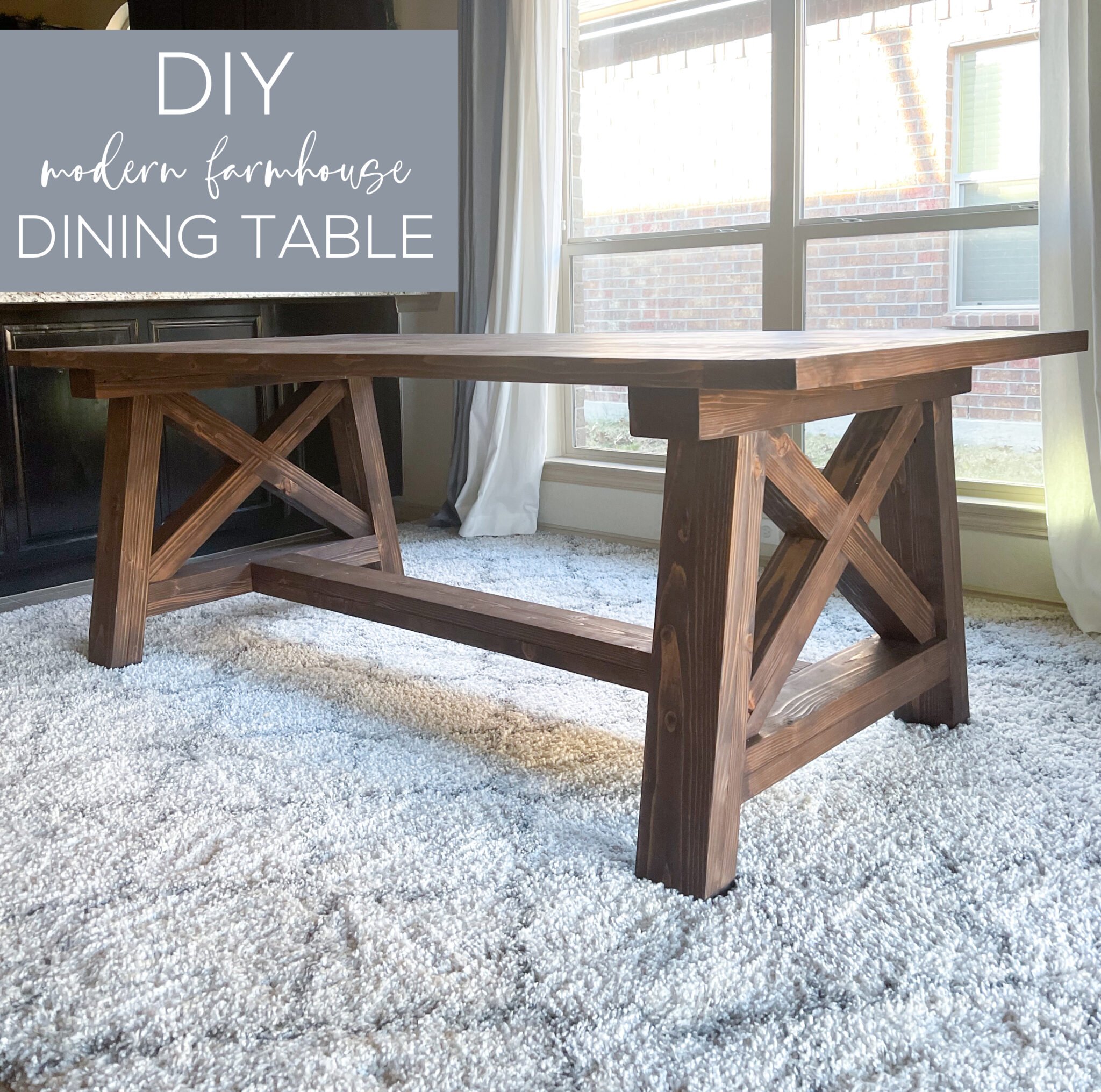 DIY X-Base Dining Table (Free Plans) - Shanty 2 Chic