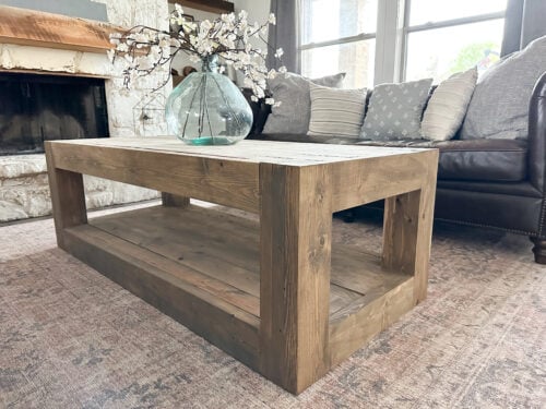 DIY Modern Wood Coffee Table - Shanty 2 Chic