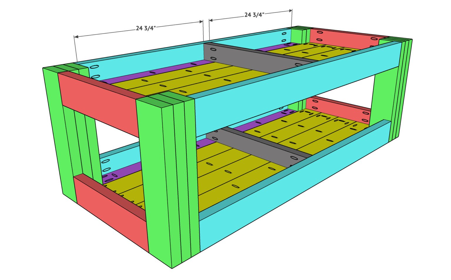 DIY Modern Wood Coffee Table - Shanty 2 Chic