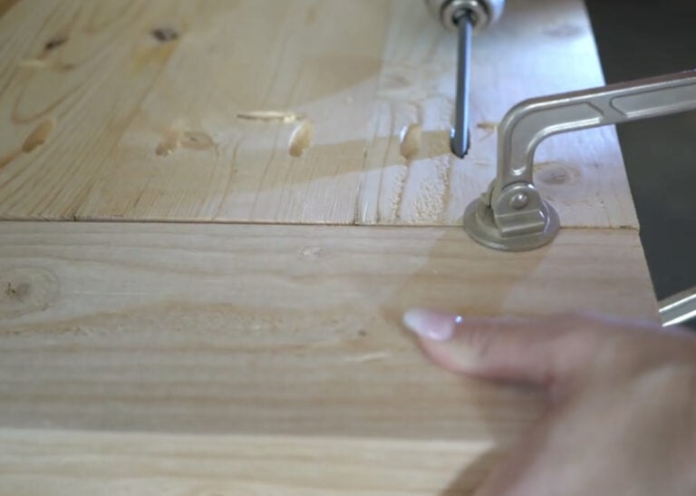 DIY Farmhouse Desk with Drawer - Free DIY Desk Plans, Video & Diagrams ...