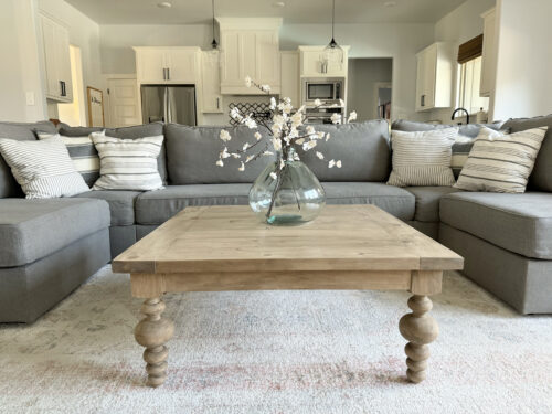 How to Build a Coffee Table with Turned Legs - Shanty 2 Chic
