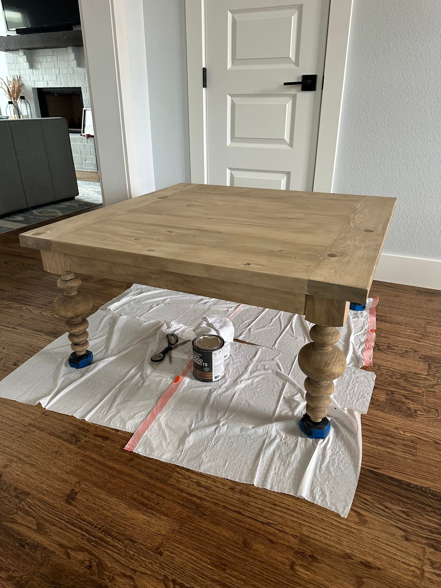 How to Build a Coffee Table with Turned Legs - Shanty 2 Chic