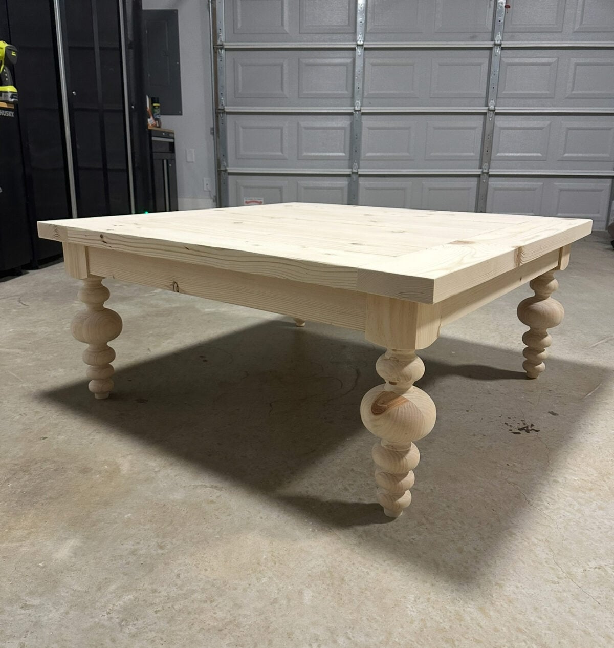 How to Build a Coffee Table with Turned Legs - Shanty 2 Chic