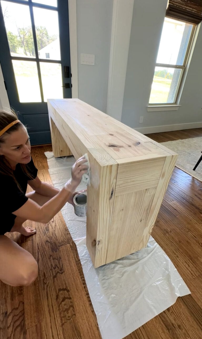 DIY Wood Console Table - Shanty 2 Chic