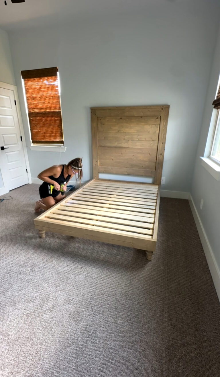 Simple Full Size Bed Frame Plans - Shanty 2 Chic