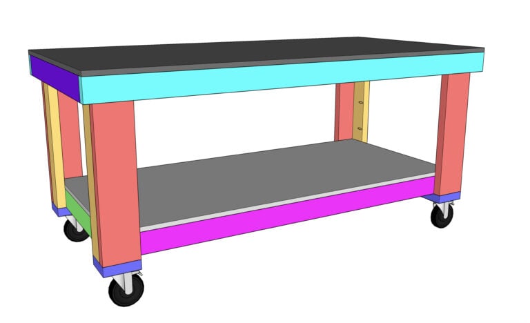 Diy 4 8 Workbench Build 48 96 Free Plans Shanty 2 Chic